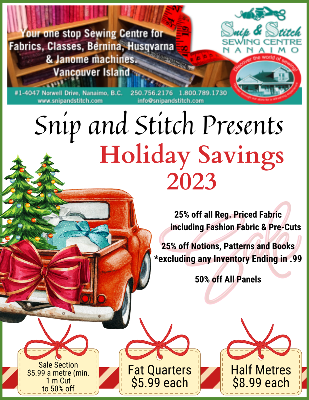 1 – Snip & Stitch Sewing Centre