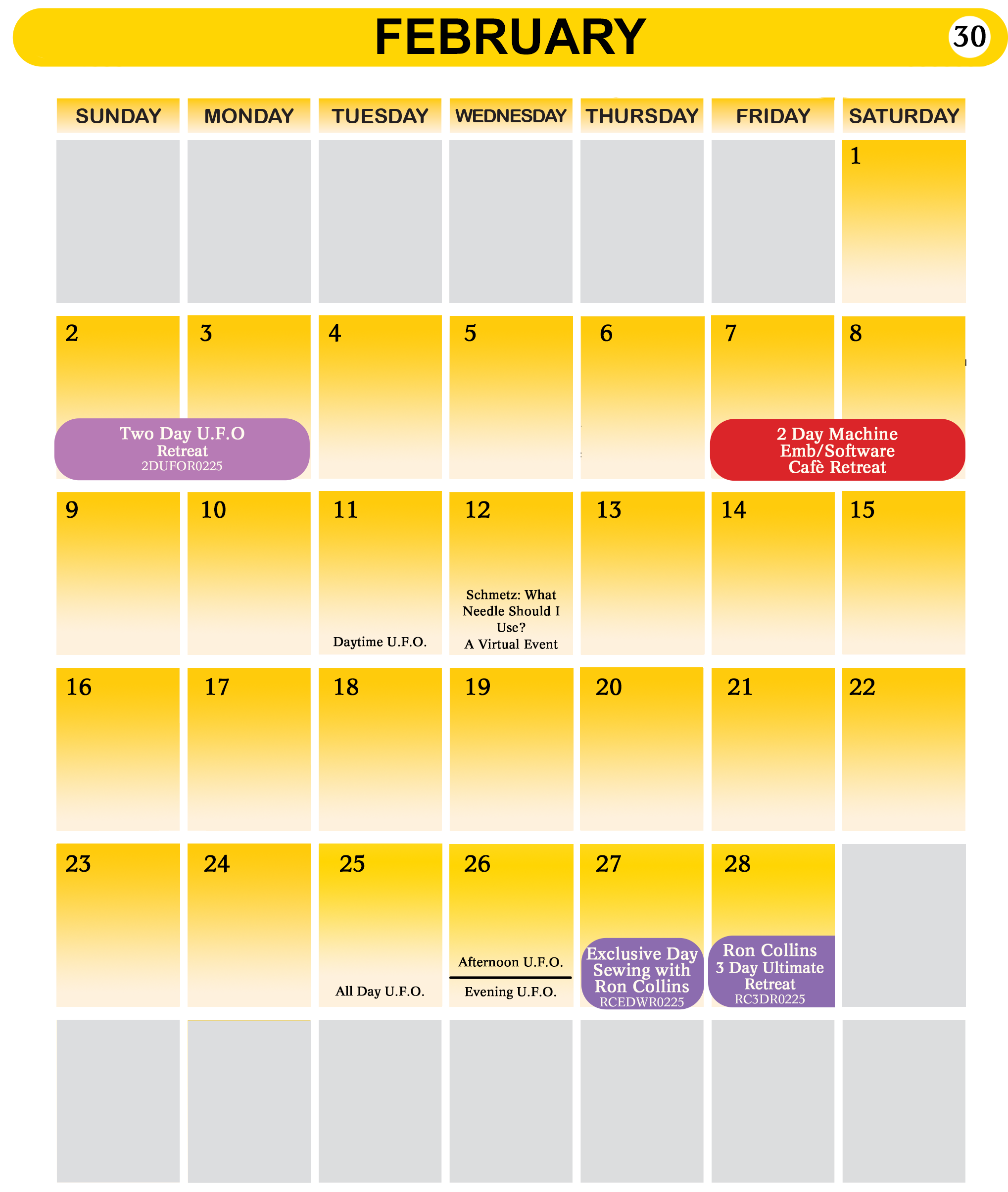 30 – February – Snip & Stitch Sewing Centre